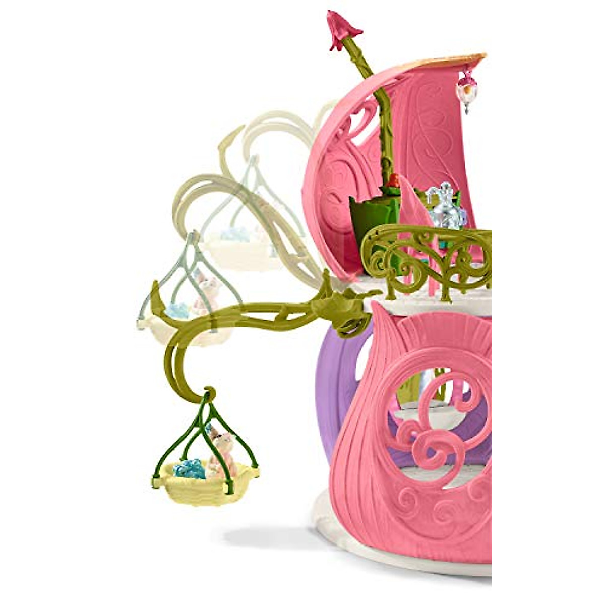 Schleich bayala 54-Piece Fairy Dollhouse & Stable with Unicorns Toy Set for Kids Ages 5-12