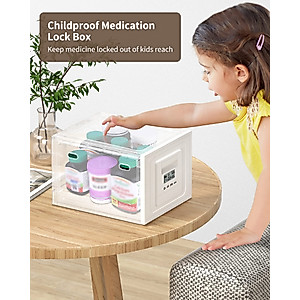 Time Lock Box for Medication, Phone Jail Lock Box with Timer, Timed Locking Container for Snacks Kitchen Food Safe