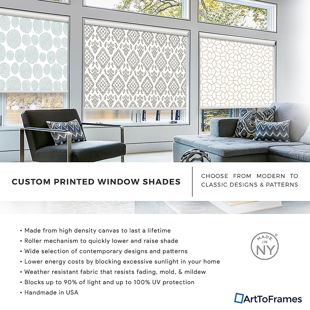 ShadePix Blackout Roller Window Shade Custom 24 x 54 White by WindowPix