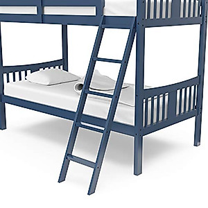 Storkcraft Caribou Twin-over-Twin Bunk Bed (Navy) – GREENGUARD Gold Certified, Converts to 2 individual twin beds