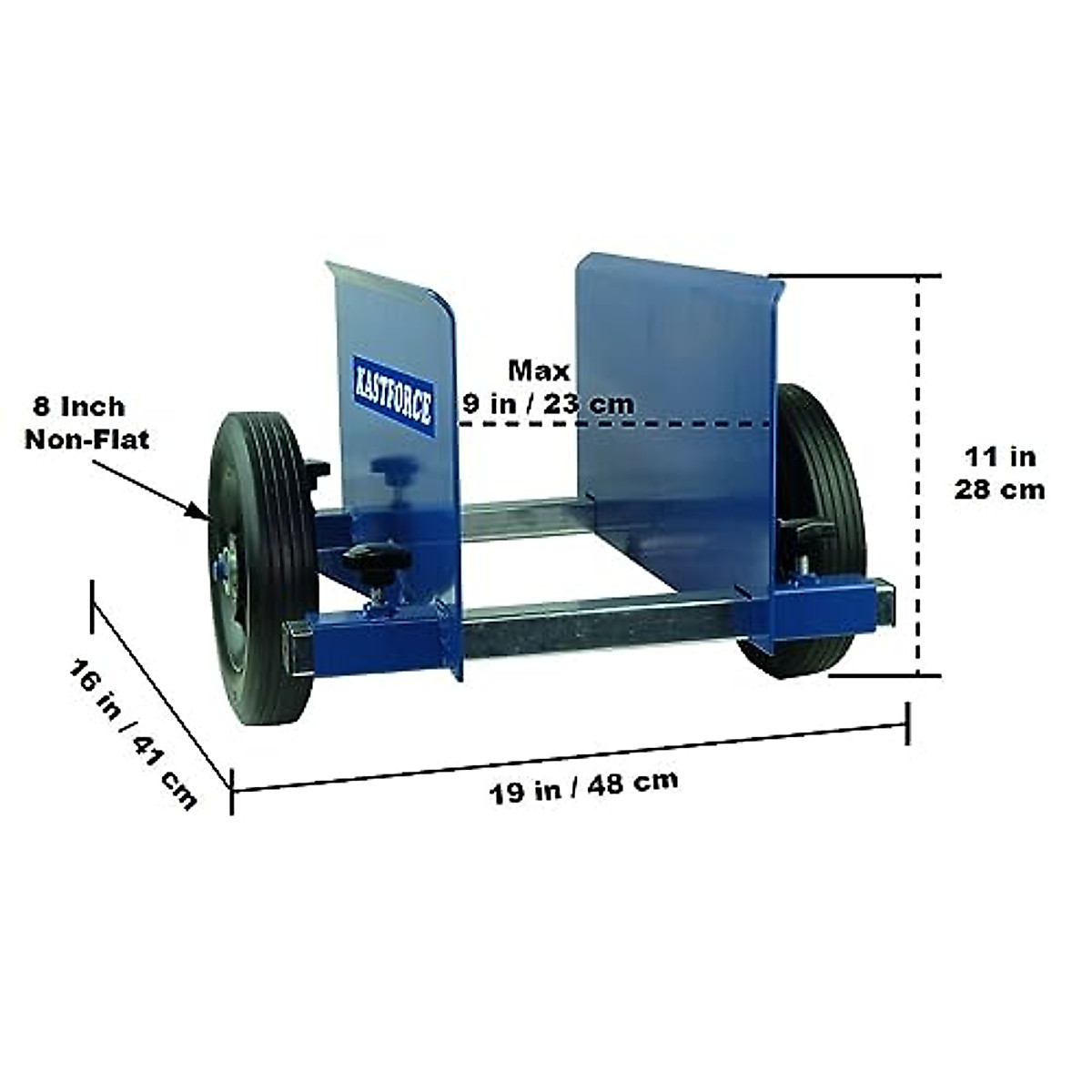 KASTFORCE KF4002 Panel Dolly, 600 Lbs Capacity, Drywall Mover with 8" Non-Flat Wheels, Adjustable Clamp Panel Cart, Wood Mover, Drywall Dolly, Door Dolly