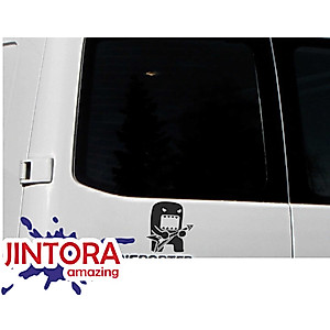 JINTORA Sticker - Decal - JDM - Die Cut - Music domo kun - 165x99 mm - JDM - Die Cut - Car - Truck - Bus - Window - Laptop - Coach - Rear Window - Black