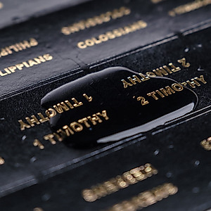 UPAFEXXI-Leather Bible Tabs, Bible Tabs for Women and Men(Gold Foil Lettering) Large Print Stickers, Easy to Read and Apply, 80 Chapters Labels for Easy Navigation(Black)