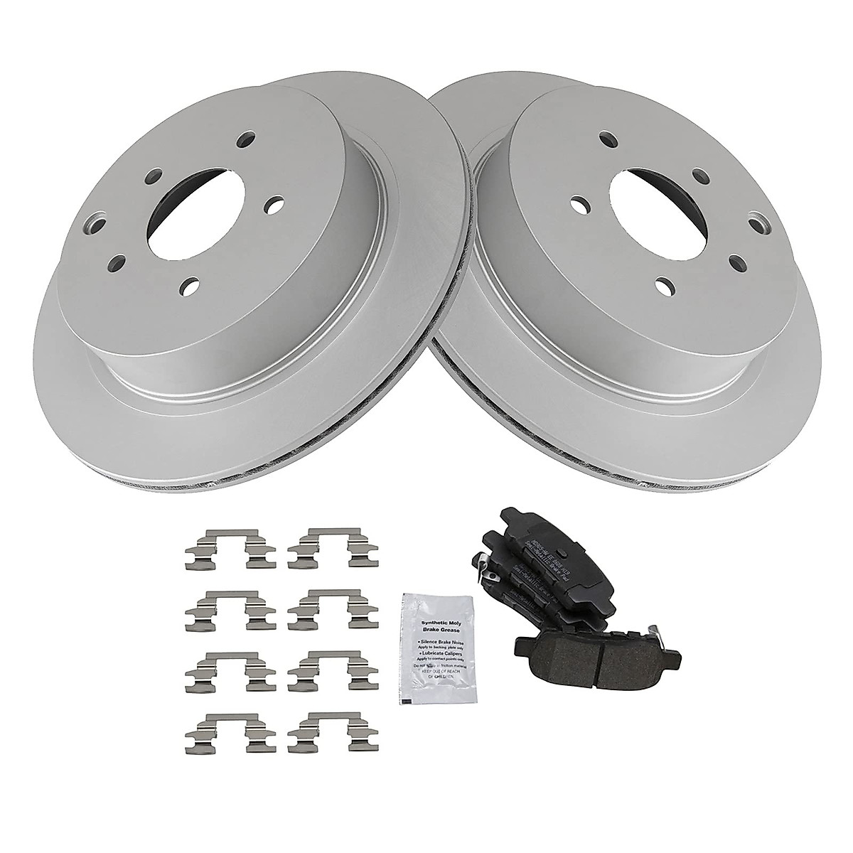 TRQ Rear Metallic Disc Brake Pads & G-Coated Rotors Kit for Infiniti Nissan New