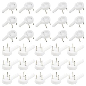 Hocansen 100 PCS Picture Hanging Hooks Plastic Invisible Nail Hangers Concrete Wall Hooks Hardwall Picture Hangers Picture Hook for Photo Frame Decorations (XK-SL/25x15x5mm)