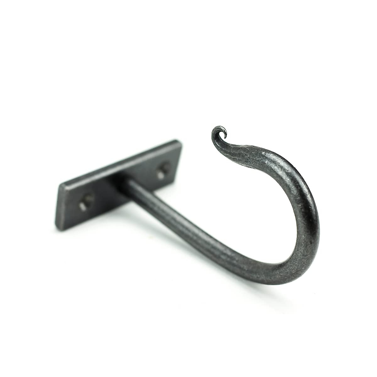Undermount Classic Style Ceiling Hook | Hand Forged Wrought Iron | Black Dog Ironworks