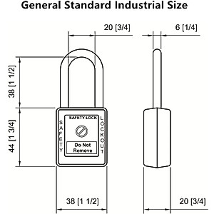 SAFBY Lockout Tagout Locks Loto Safety Padlock, Keyed Differently, OSHA Loto Safe Padlocks for Lock Out Tag Out Stations and Devices