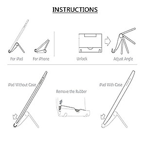 Desk Cell Phone Stand,Exmott Portable Foldable Cellphone Stand Holder for Office,Adjustable iPhone Stand Compatible with All Mobile Phone, iPhone, iPad, Tablet 4-10'' e-Reader Desk Accessories