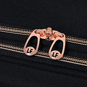 LONDON FOG Bromley Softside Expandable Spinner Luggage, Black, Checked-Medium 24-Inch