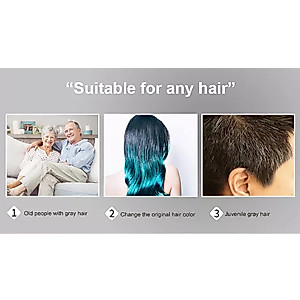 5-in-1 Black hair dye shampoo and conditioner, 420ml, for fast and Perfect coverage and long-lasting natural black color; Black hair dye shampoo for men and women with herbal extract ingredients