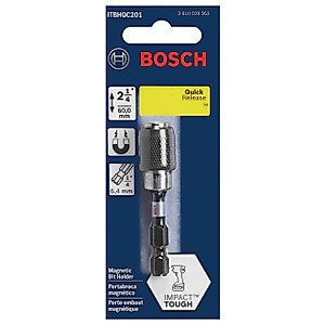 BOSCH Self-Centering Drill Bit Set + Impact Tough Quick Change Bit Holder