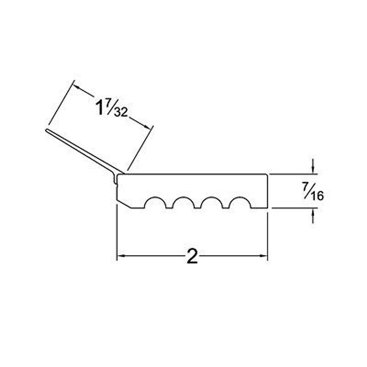 7-Foot Vinyl Uniflex Vinyl Garage Seal for Top and Sides (Bright White)