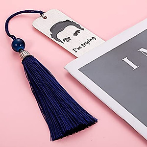 SC TV Show Merchandise Gifts David Rose Bookmark for Women Men Funny Quote Items Bookmark for Book Lovers Humor Birthday Christmas Gift for SC Fans Friends I'm Trying Hard Not to Connect with People