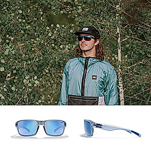 Zeal Optics Incline | Plant-Based Polarized Sunglasses for Men & Women - Matte Smoke/Polarized Horizon Blue Lens