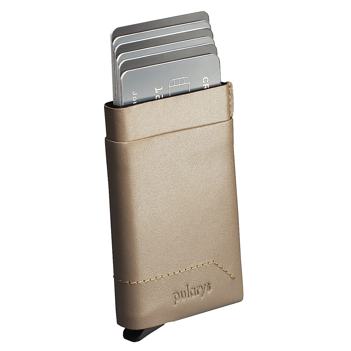 PULARYS GOBI Wallet - Made of Italian Leather - RFID Protection - 2 Pockets for Banknotes - Holds up to 6 Cards - For Men & Women - Minimalist Design - Caffe Latte Colour