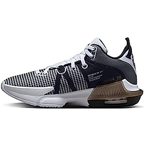 Nike Lebron Witness 7 Basketball Shoes Size - 12, White/Metallic Silver-black