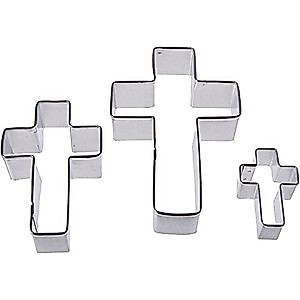 R&M International Cross Cookie Cutters, Assorted Sizes, 3-Piece Set