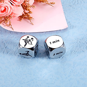 2 PCS Date Night Idea Couple Gifts for Women Men Valentines Day Gifts Minute Love Decision Dice for Him Her Naughty Game Dice Fun Dice for Adults Birthday Christmas Wedding Anniversary Engagement Gift