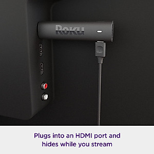 Roku Streaming Stick 4K 2021 Streaming Device with Roku Voice Remote and TV Controls 4K/HDR/Dolby Vision & Bundle Swanky Cables HDMI Cable