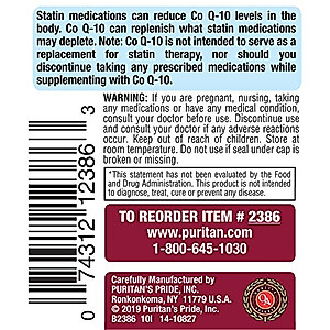 Q-Sorb CoQ10 50mg, Contributes to Heart Wellness,100 Softgels by Puritan's Pride