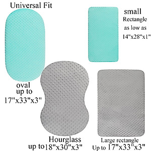 Minky Bassinet Sheet Set 2 Pack Stretch Fitted Cradle Sheets,Ultra Soft Thick Universal Fit Oval Rectangle Hourglass Pad/Mattress, for Baby Girls and Boys Grey Green