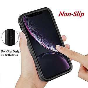 Co-Goldguard for iPhone XR Case, [Shockproof] [Dropproof] Heavy Duty Protection Case ，3 in 1 Non-Slip case for Apple iPhone XR, Black