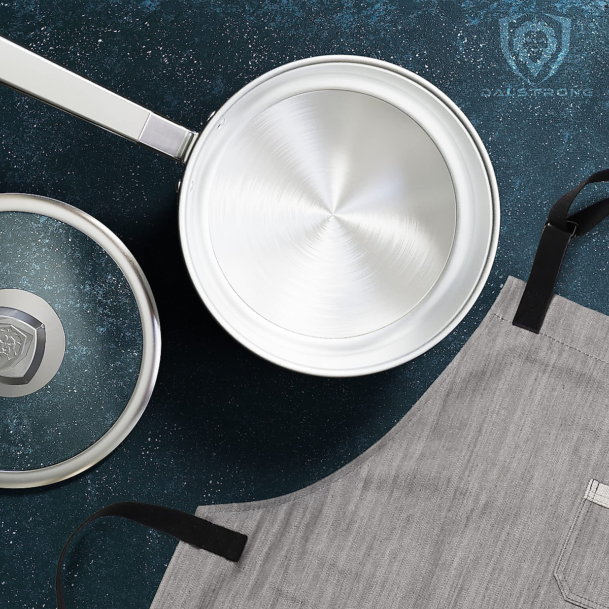 Dalstrong Sauce Pot - 3 Quart - The Oberon Series - 3-Ply Aluminum Core Cookware - Cooking Pot - Stock Pot - Premium Silver Pots and Pans - Dutch Oven Pot with Lid & Pot Protector