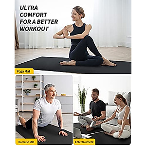 CAMBIVO Yoga Mat for Women and Men, Extra Long and Wide Exercise Mat(84" x 30" x 1/4 inch), Large Non Slip Workout Mat for Yoga, Pilates, Fitness, Barefoot Workouts, Home Gym Studio