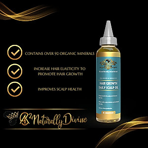 AK2 Hair oil for Curly, Wavy, Natural hair. Good for Braids. Hydrates and repairs, hair moisturizer for dry damaged hair. With Detangling Oils. (Sea Moss Rosemary & Hibiscus 4 oz.)