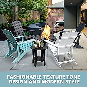 May in Color Plastic Adirondack Chair Outdoor Chair, Hips Weather Resistant Modern Fire Pit Patio Chair, Reclining Tall Large Plastic Adirondack Chair for Backyard,Garden,Pool,Beach,Deck. (2, Blue)