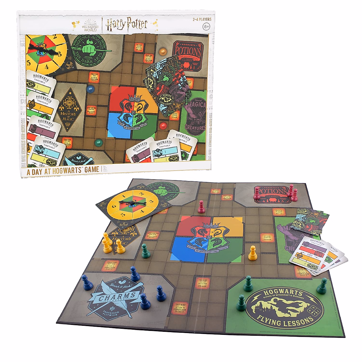 Paladone Heading to Hogwarts Board Game - Harry Potter Game for 2-4 Players Ages 6+, Fun Potions Charms Flying Wand Magic & More for Harry Potter Fans