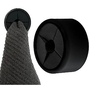 Original Kitchen Towel Holder/Hook with Adhesive to Hang Dish Towels, Tea Towels, Dishcloths, Rags and Hand Towels with a Push. Handy accessory for RV, Bathroom, Shower, Cabinets, Inside & Outside