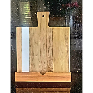 Marble and Acacia Bamboo Wood Recipe Book/Tablet Stand