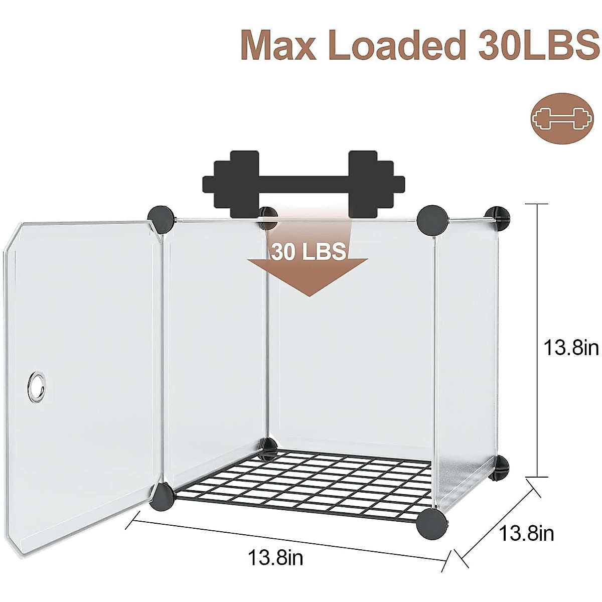 Aeitc Closet Organizer Add Wire Panels Cube Storage Organizer Protable Closet Storage Shelves Cubby Shelving Bookshelf Cube Organizer Storage Cubes, 16 Cubes, White