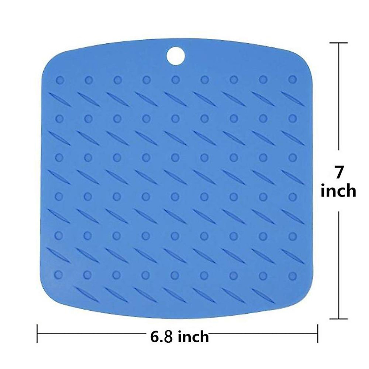 BHMBKCT Silicone Pot Holders, Trivet Mat, Hot Pad, Jar Opener, Pot Spoon Rests, Non Slip, Set of 8 (6.8 x 7 inch)…