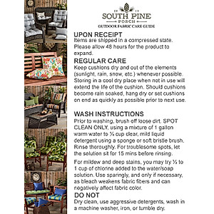 South Pine Porch Outdoor Seat/Back Chair Cushion, 2 Count (Pack of 1), Salsa Red