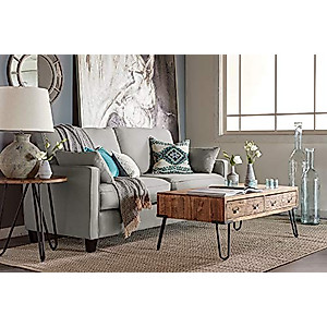 Serta Nina Sofa, Chenille Fabric, Rhine Gray