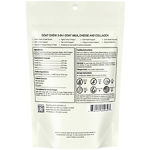 DNA PET Goat Milk Chew Sticks for Dogs Supplement - High Protein, Beef Collagen, Cheese & Probiotics - Large Dogs Over 55 Lbs - Non-GMO, Gluten-Free, Grain-Free, Air-Dried & Handcrafted - 3-Count