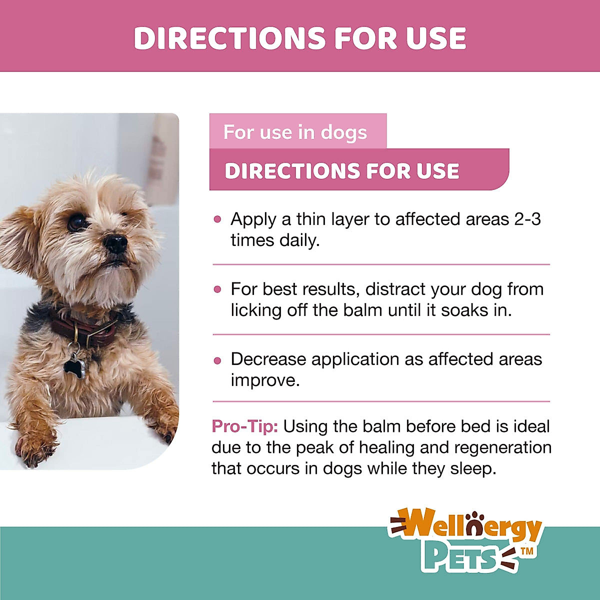 Wellnergy Pets Soothing Balm for Dogs - Natural Paw Protection and Skin Soother for Dry Paw Pads and Noses - Vet Formulated Elbow Butter and Dog Foot Cream - Dog Snout Balm and Dog Feet Moisturizer