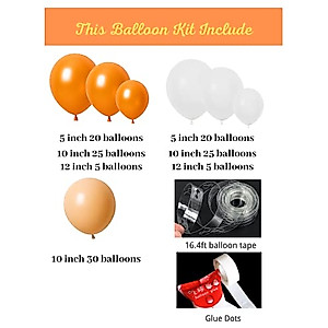 OOPAT DIY Little Cutie Balloon Garland Kit for Baby Shower Birthday Orange Citrus Themed Bridal Shower Party Backdrop Decoration(Orange)