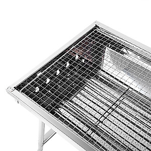 Alek...Shop Enjoy Cooking Party Friend Family Grilled Food Portable Charcoal Grill BBQ Outdoor Camping Grilling Barbecue Smoker Burner Patio Backyard Stove