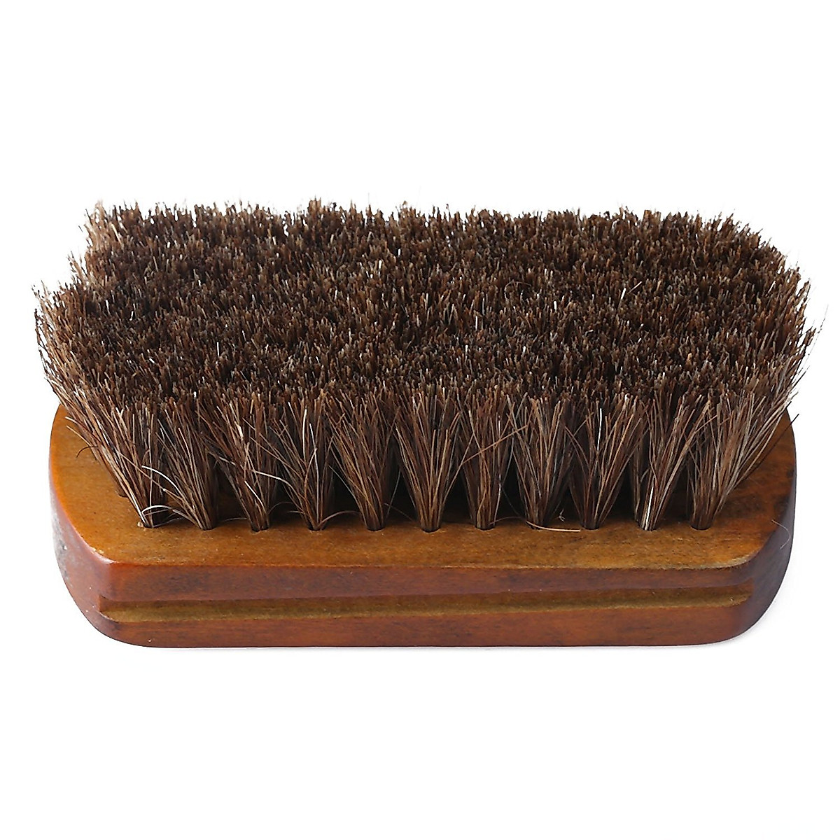 Driak 1Pcs Professional Wooden Handle Horsehair Bristles Hair Brush Leather Boot Shoes Polishing Brush Solid Wood Car Cleaning Brush