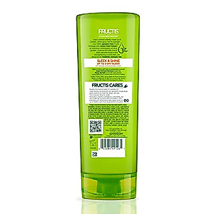 Garnier Fructis Sleek and Shine Conditioner, Frizzy, Dry, Unmanageable Hair, 12 fl; oz.