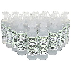 North Eye & Face Protection - 32-000451-0000 -32-000451 Honeywell Personal 1 oz. (30 ml) Sterile Saline Eye Wash Bottles, Trilingual (24-Pack)