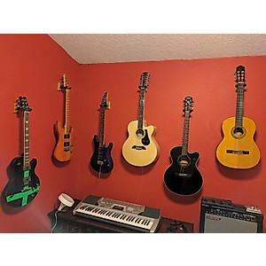 3-PACK Top Stage® Acoustic Electric Guitar Hanger Keeper Wall Stand, 3-PACK, JX15-NA