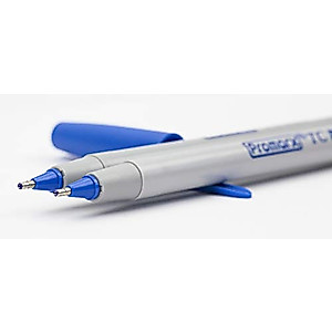 Promarx TC Ball Medium Ballpoint Stick Pens, 1.0 mm, Blue Ink, 12-Count
