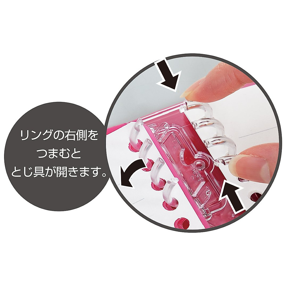 KING JIM TEFRENU 487TTE Toe Binder, Notebook, A4, Transparent