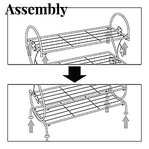 CLSYO Shoe Rack Stand, Metal Shoe Organizer Storage for Outdoor and Entryway, Hold 12-15 Pairs of Shoes, Weatherproof Industrial Rustic Black Shoe Tower