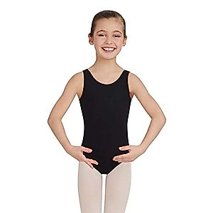 Capezio Big Girls' Tank Leotard, Black, L (12-14)