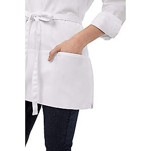 Chef Works Unisex Three Pocket Apron, White, One Size